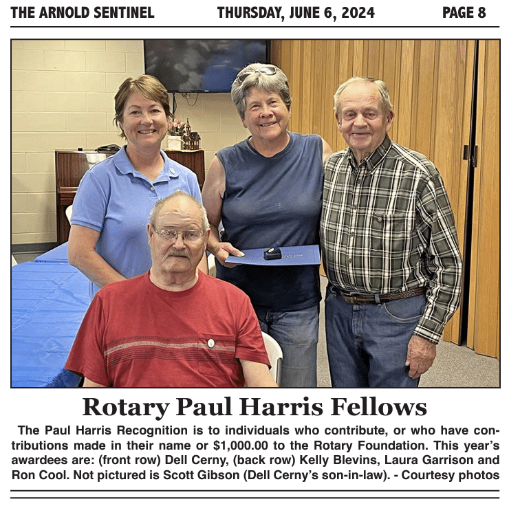 2024 Paul Harris Fellows - Arnold Rotary
