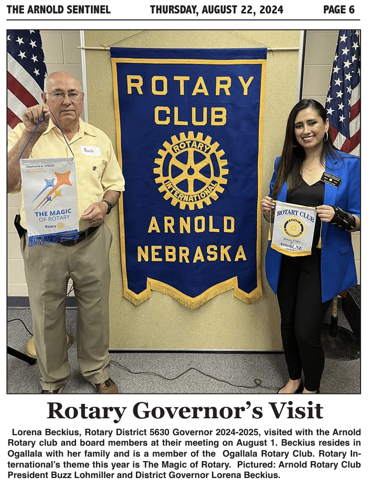 District Governor Visits Arnold - Arnold Rotary